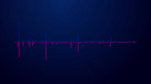 Audio spectrum wave with blue abstract b... | Stock Video | Pond5