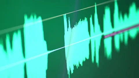 Audio specturm green color. Recording st... | Stock Video | Pond5