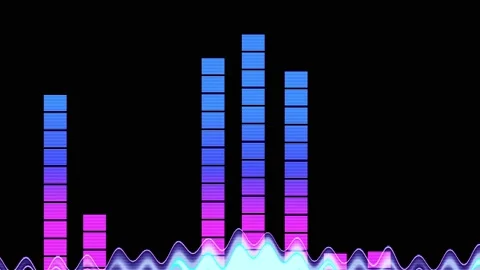 Audio wave chart and graph animation | Stock Video | Pond5
