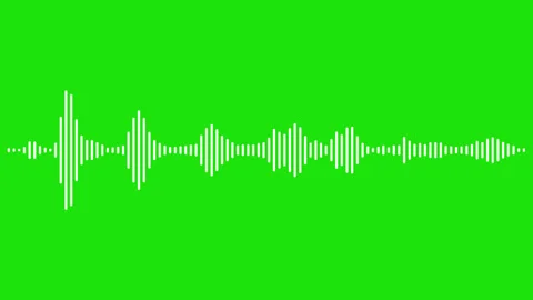 Audio wave spectrum animation green scre... | Stock Video | Pond5