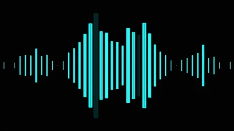 Audio waveforms moving across the screen... | Stock Video | Pond5