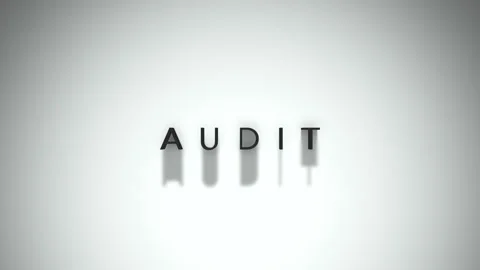 Audit 3D title animation matte black tex... | Stock Video | Pond5