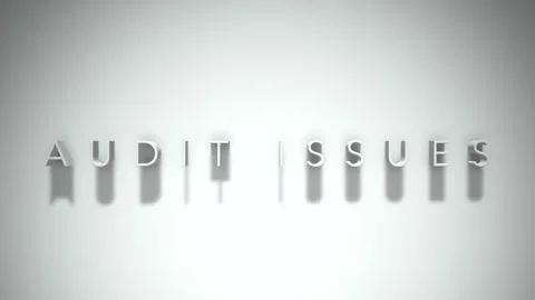 audit issues 3D title animation white te... | Stock Video | Pond5