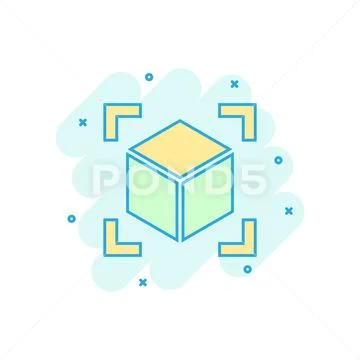 Augmented reality icon in comic style. Vr device vector cartoon ...