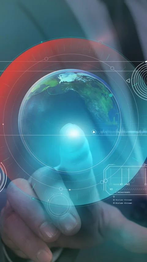 Augmented reality infographics with the ... | Stock Video | Pond5