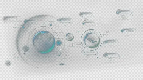Augmented reality with space infographic... | Stock Video | Pond5
