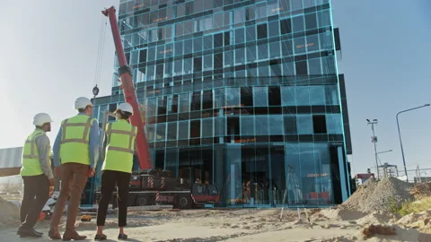 Augmented Reality VFX Building under Con... | Stock Video | Pond5