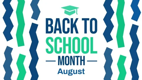 August is back to School month, backgrou... | Stock Video | Pond5