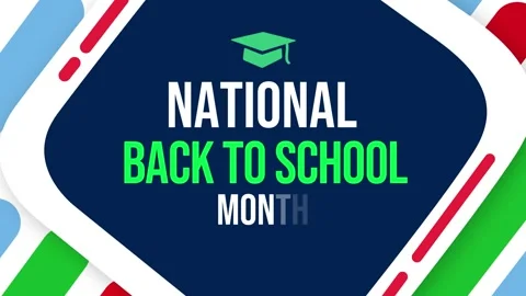 August is back to School Month, with bac... | Stock Video | Pond5