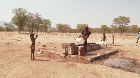 August Namibia 2021. Himba tribe with th... | Stock Video | Pond5