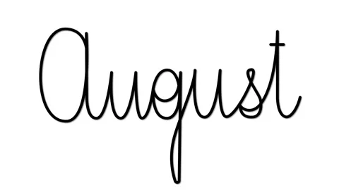 August word handwriting, text., luma mat... | Stock Video | Pond5