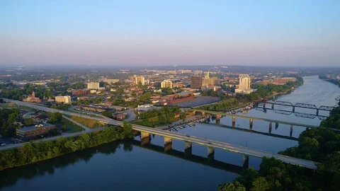 Augusta Georgia USA Drone Skyline Aerial... | Stock Video | Pond5