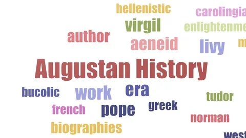 Augustan History Tagcloud Animated On Wh... | Stock Video | Pond5