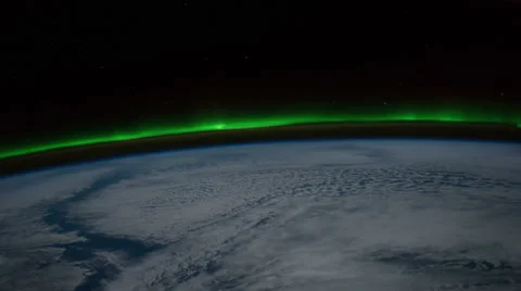 aurora animation from orbit | Stock Video | Pond5
