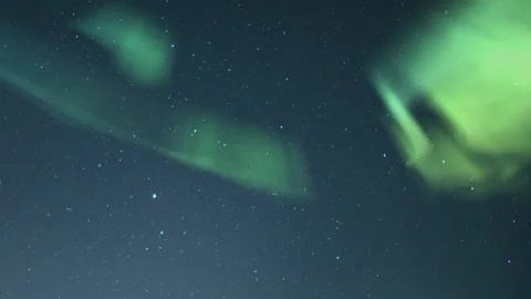Aurora In Starry Night Sky Loop | Stock Video | Pond5