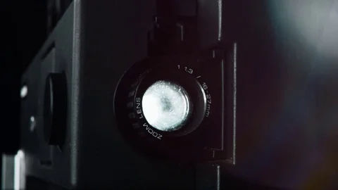 Aurora Super 8 projector lens beam | Stock Video | Pond5