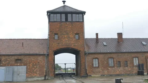Auschwitz Main Gate | Stock Video | Pond5