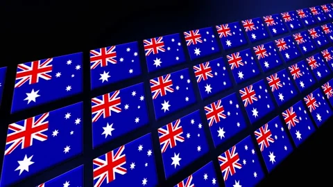 Australia Flag Animated Background 3d An... | Stock Video | Pond5