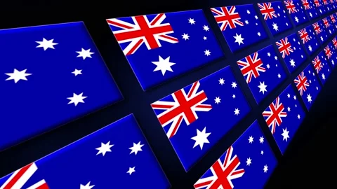 Australia Flag Animated Background 3d An... | Stock Video | Pond5
