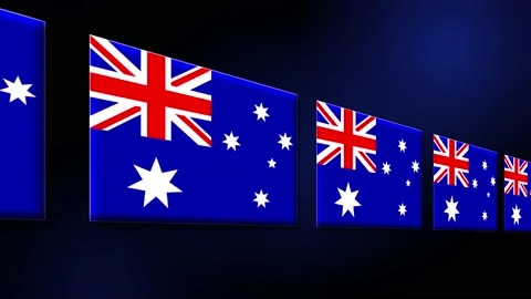 Australia Flag Animated Background 3d An... | Stock Video | Pond5