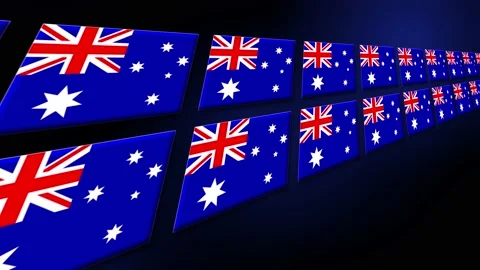 Australia Flag Animated Background 3d An... | Stock Video | Pond5