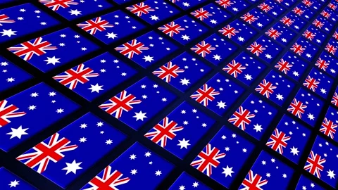 Australia Flag Animated Background 3d An... | Stock Video | Pond5
