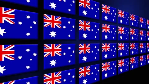 Australia Flag Animated Background 3d An... | Stock Video | Pond5