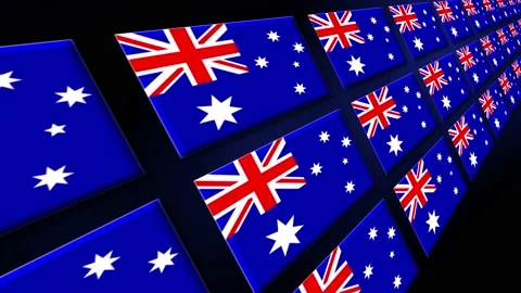 Australia Flag Animated Background 3d An... | Stock Video | Pond5