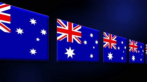 Australia Flag Animated Background 3d An... | Stock Video | Pond5