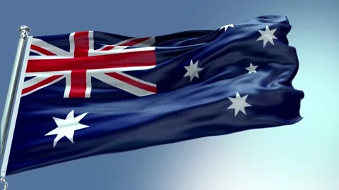Australia Flag Realistic Loop Animation | Stock Video | Pond5