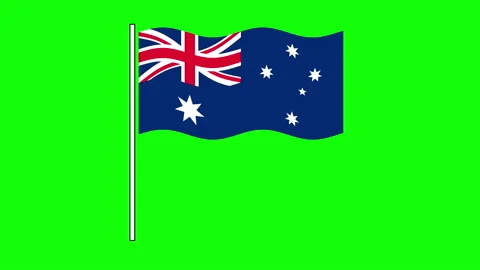 Australia flag seamless loop animation. ... | Stock Video | Pond5