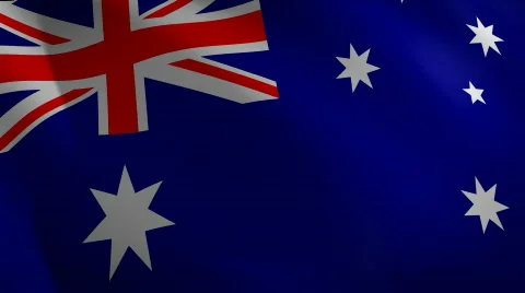 Australia looping flag waving in the win... | Stock Video | Pond5