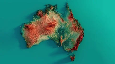 Australia Map animation zoom in, Map aus... | Stock Video | Pond5