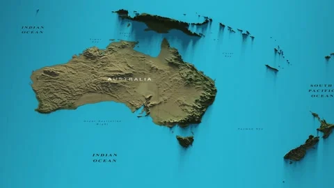 Australia Map Animation zoom in, nationa... | Stock Video | Pond5