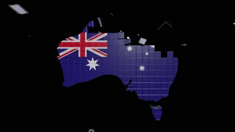 Australia Map Showing Up Intro By Region... | Stock Video | Pond5