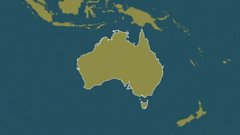 Australia map - solid. Regions. Pattern. | Stock Video | Pond5