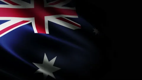 Australia Waving Flag. Seamless loop ani... | Stock Video | Pond5