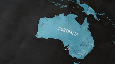 World map of australia