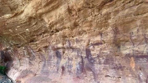 Australian aboriginal Rock art Split Roc... | Stock Video | Pond5
