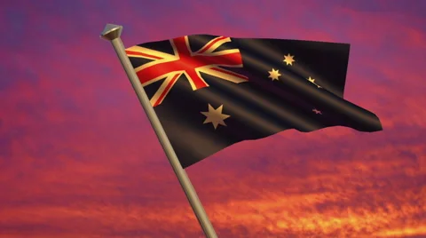 Australian Flag Animation – 4K Resolut... | Stock Video | Pond5