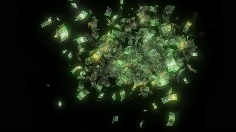 Australian money cash particle animation | Stock Video | Pond5