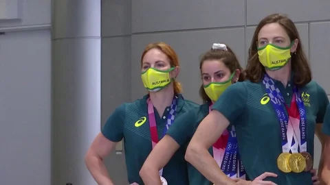 Australian swimming team delivers best O... | Stock Video | Pond5