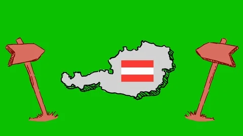 Austria - Hand-Drawn Animation - board p... | Stock Video | Pond5