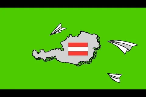 Austria - Hand-Drawn Animation - paper p... | Stock Video | Pond5