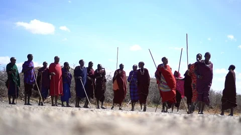Authentic African Maasai Tribe Jumping D... | Stock Video | Pond5