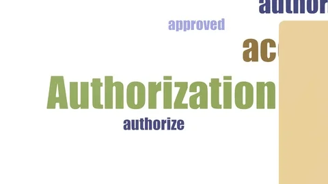 Authorization Tag Cloud Animated On Whit... | Stock Video | Pond5