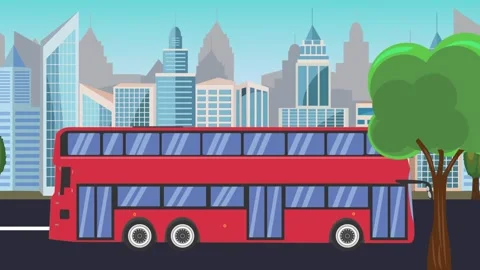 Bus Animation Stock Videos – Royalty-Free HD & 4K Videos
