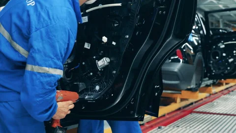 Car Factory Worker Stock Video Footage | Royalty Free Car Factory ...