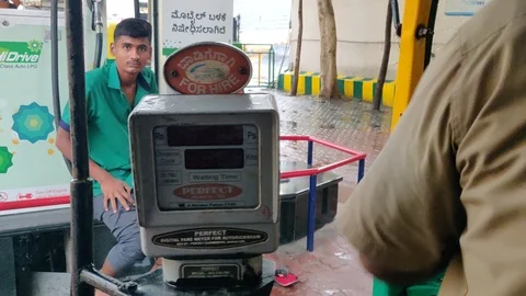 auto rickshaw meter reading numbers | Stock Video | Pond5