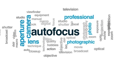 Autofocus animated word cloud, text desi... | Stock Video | Pond5